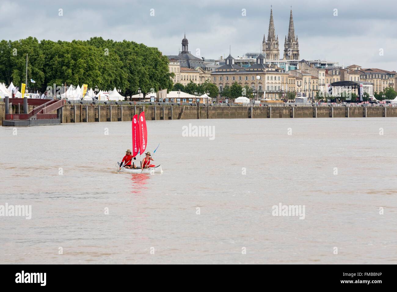 France, Gironde, Bordeaux, area listed as World Heritage by UNESCO ...