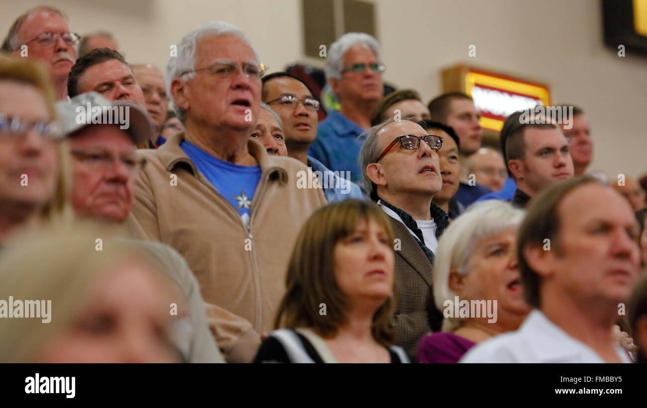 Crowds for Republican Donald J. Trump Presidential Rally the night ...