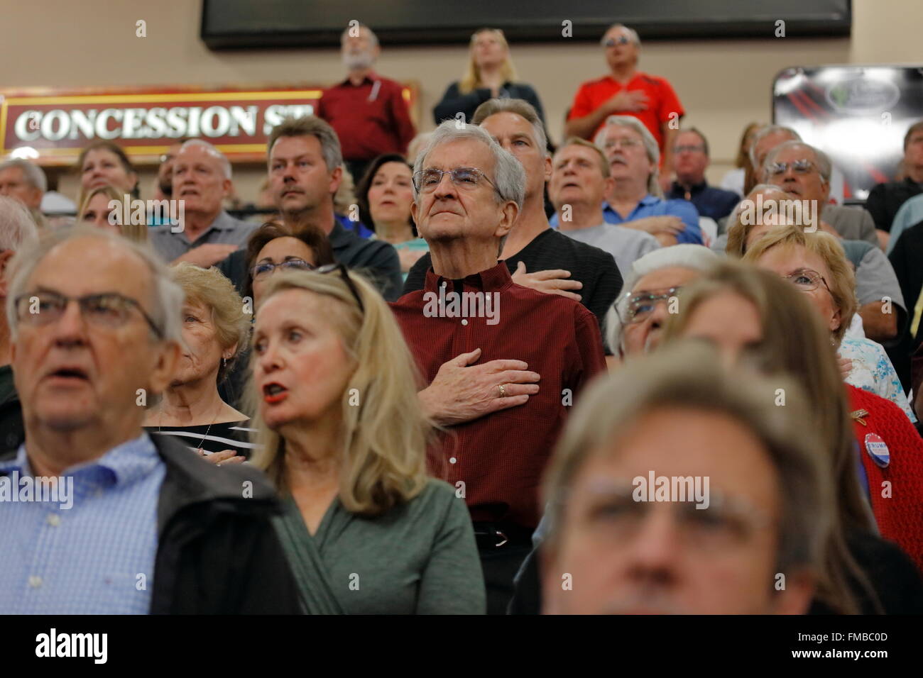 Crowds for Republican Donald J. Trump Presidential Rally the night ...