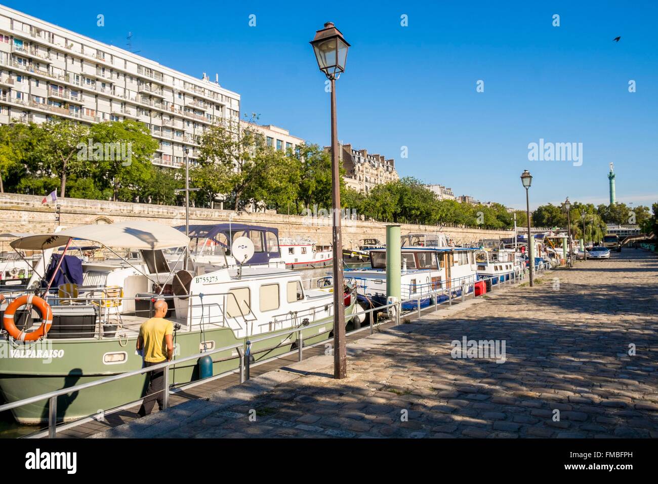 France, Paris, Bastille, the port of Arsenal Stock Photo - Alamy