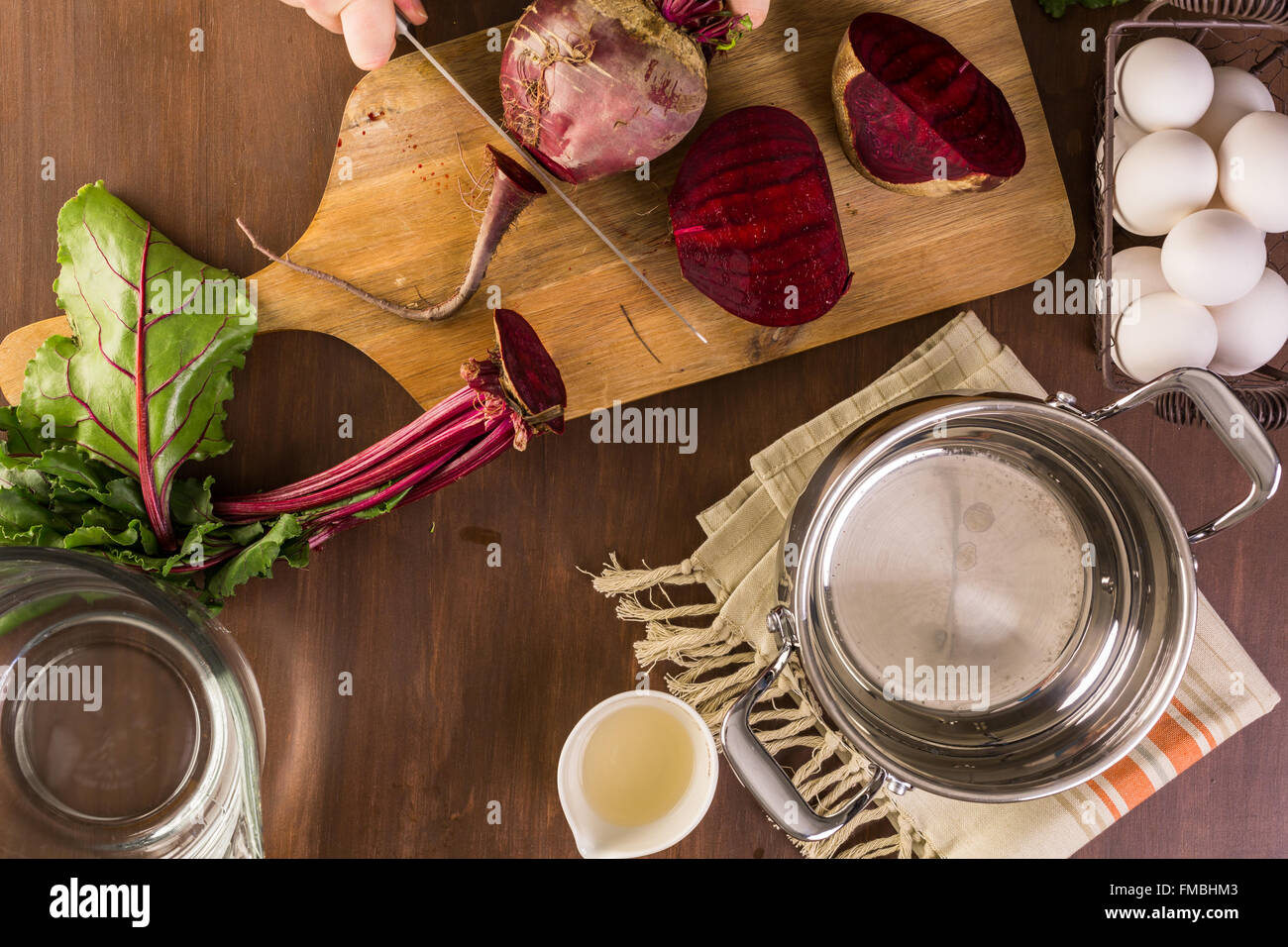 Dyeing Easter eggs with natural dye colors Stock Photo - Alamy