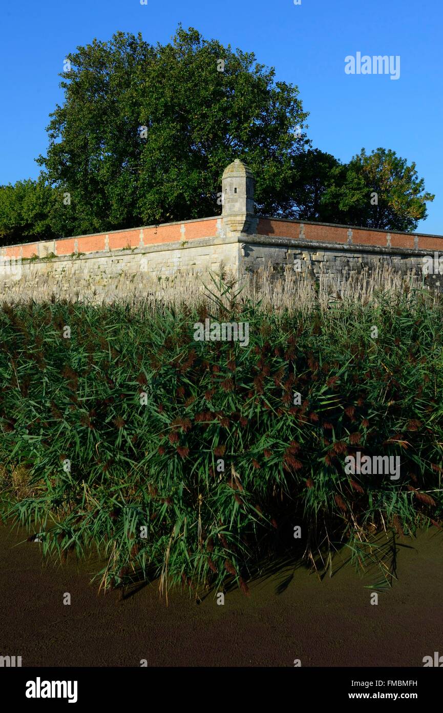 France, Charente Maritime, Hiers Brouage, Citadel of Brouage, walls and ...