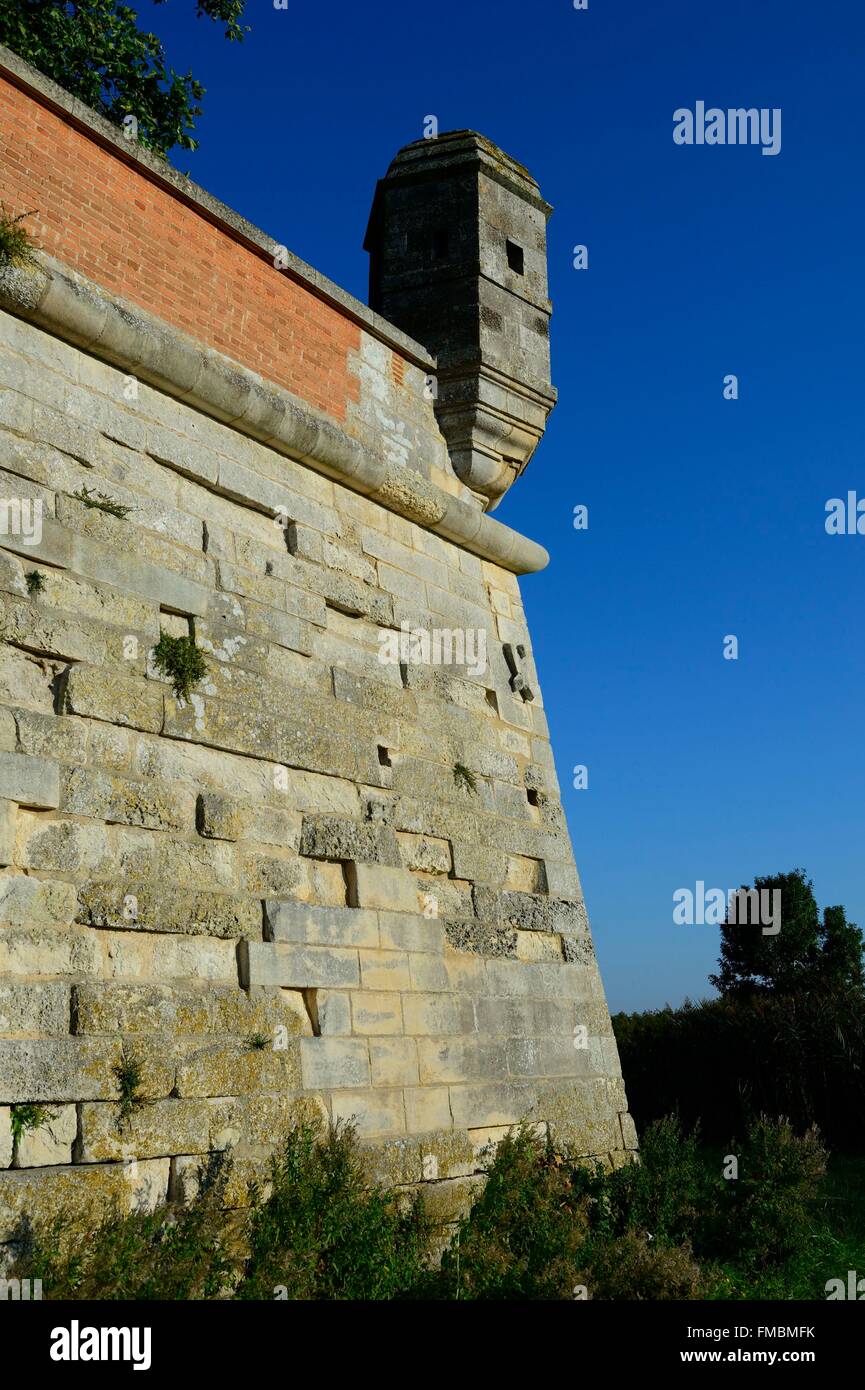 France, Charente Maritime, Hiers Brouage, Citadel of Brouage, walls and ...