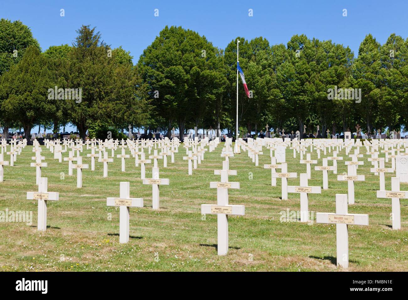 France, Somme, Abbeville, military cemetery First World War Stock Photo ...
