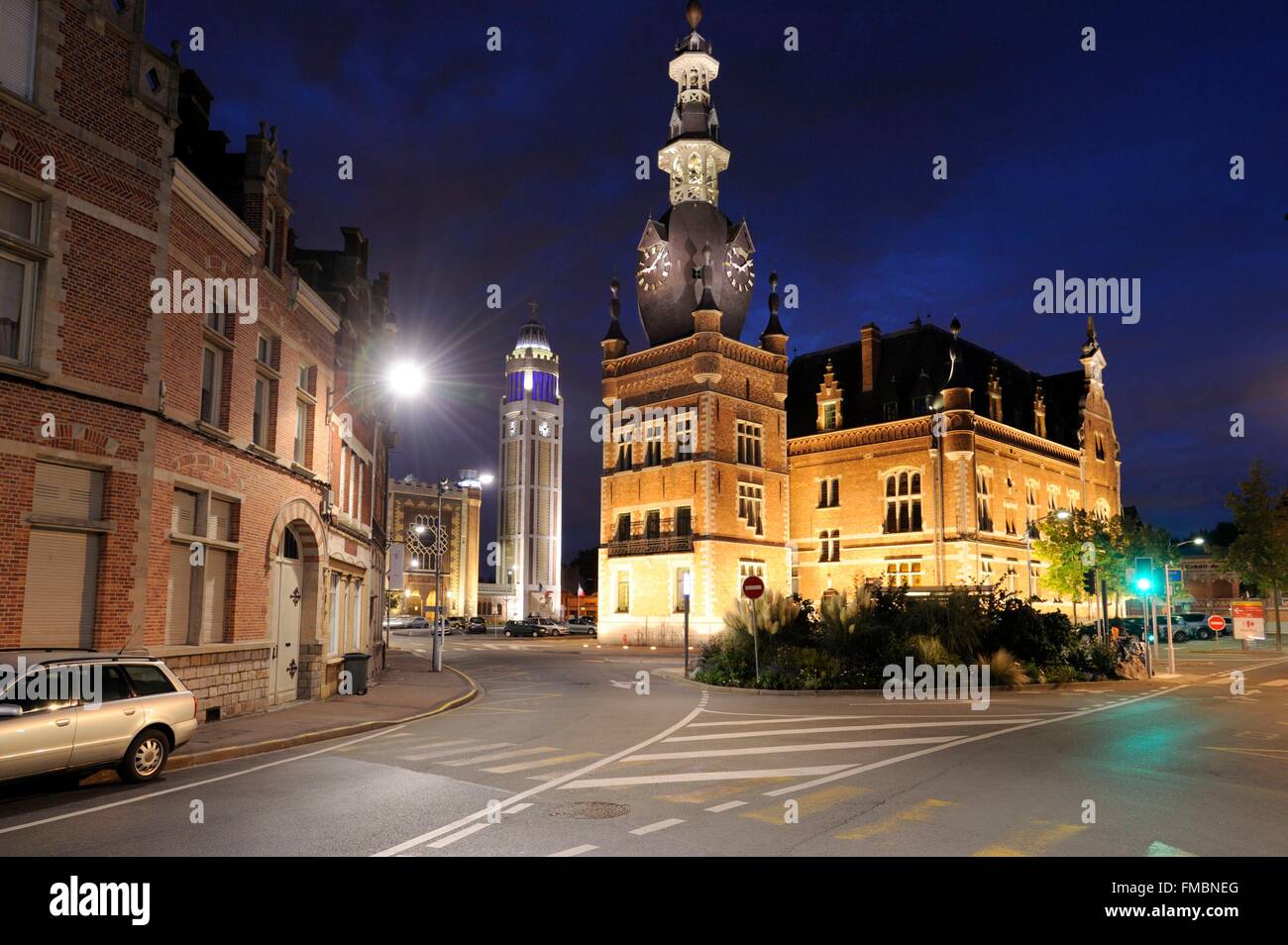 France, Nord, Comines, City Hall and its belfry listed as World ...