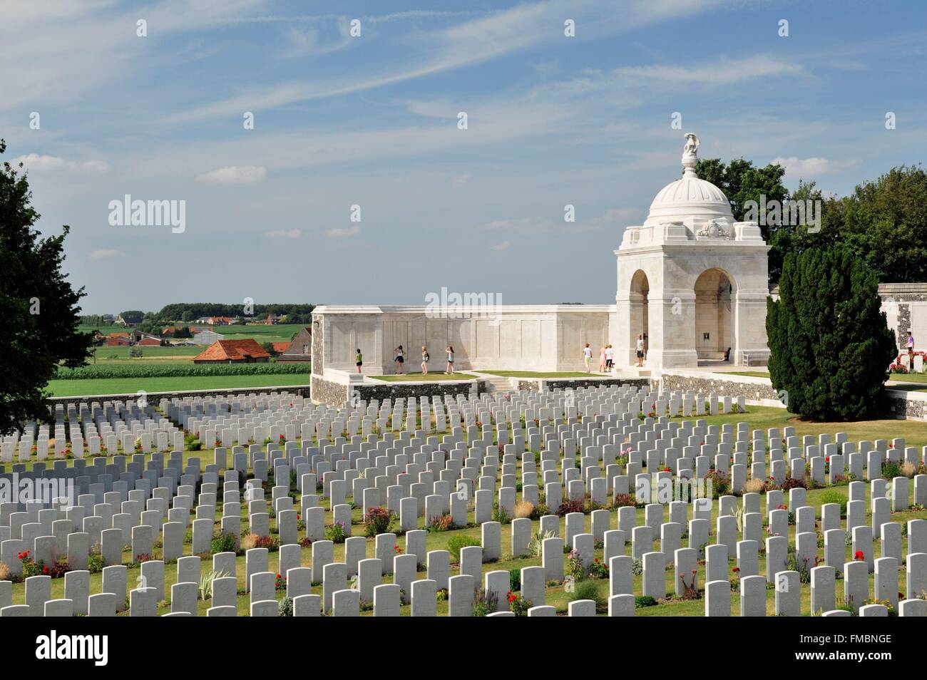 Belgium, West Flanders, Passchendaele, British military cemetery of ...