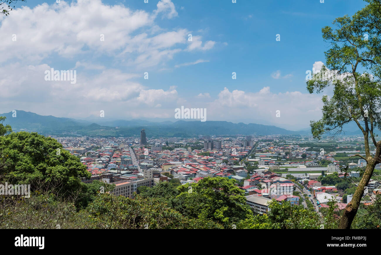 Aerial view of Puli city from Hutoushan, Puli, Taiwan Stock Photo - Alamy