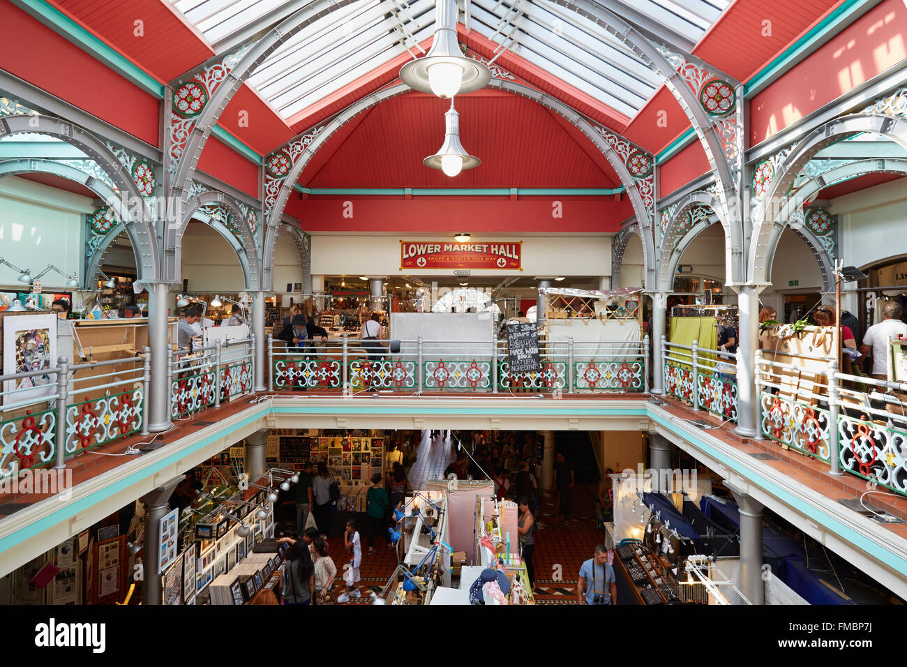 Lower Market Hall, covered market at Camden Lock in London Stock Photo ...