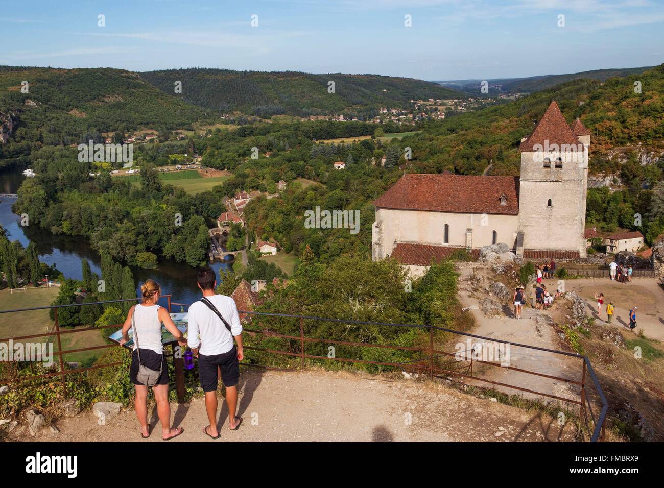 France, Lot, Saint Cirq Lapopie, labelled Les Plus Beaux Villages de ...