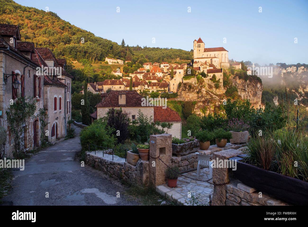 France, Lot, Saint Cirq Lapopie, labelled Les Plus Beaux Villages de ...