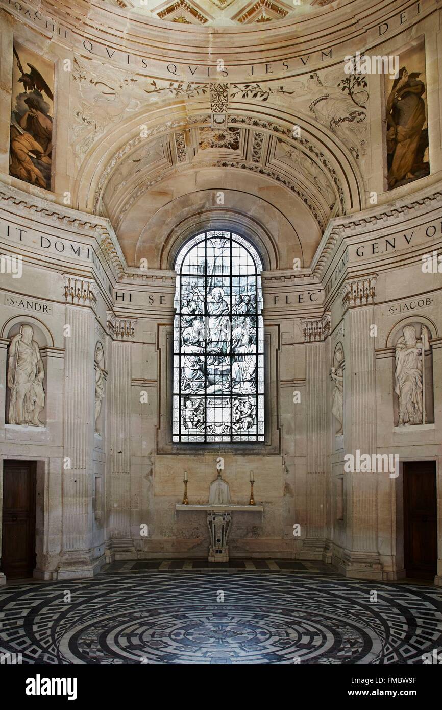 France, Eure et Loir, Anet Chapel Interior Stock Photo - Alamy