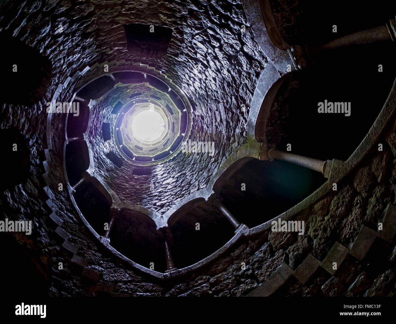 Portugal, Lisbon Region, Sintra, The Initiation Well or Inverted Tower ...