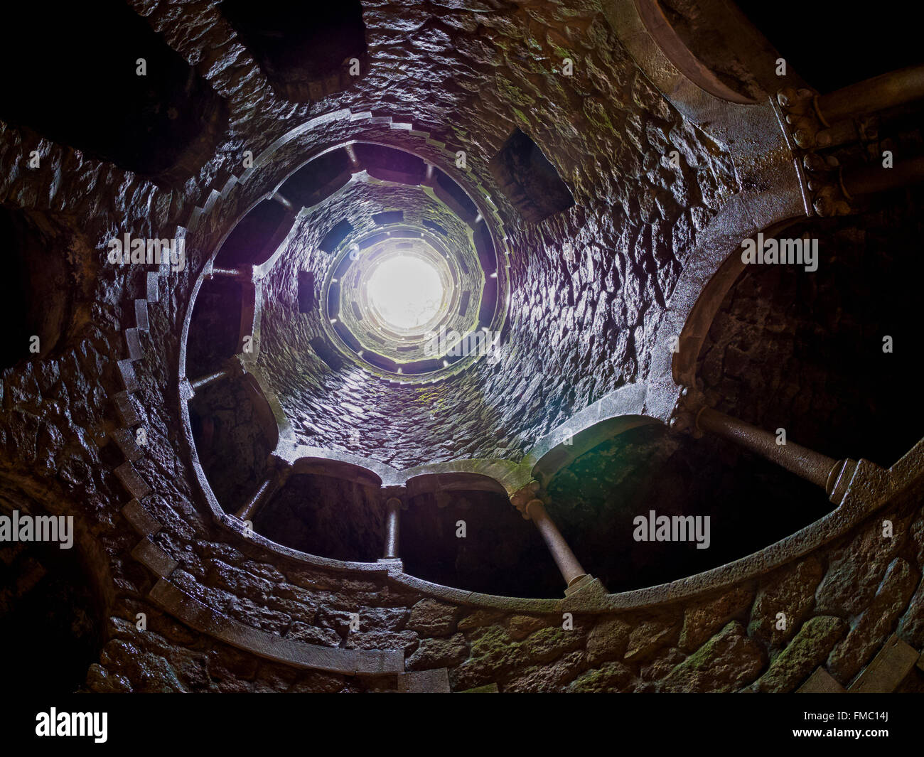 Portugal, Lisbon Region, Sintra, The Initiation Well or Inverted Tower ...