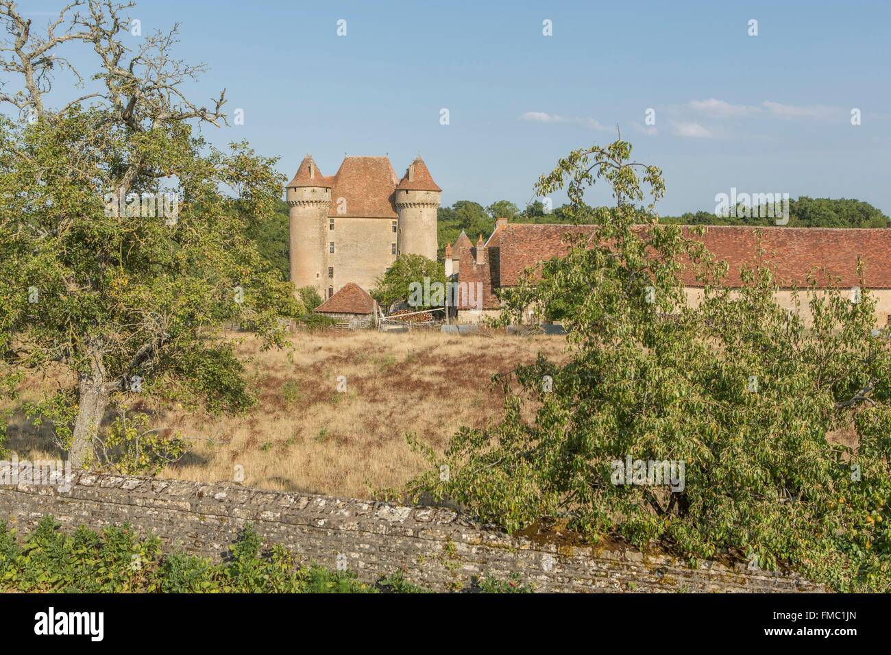 France, Indre, Sarzay castle Stock Photo - Alamy