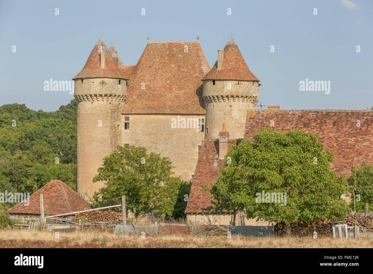 France, Indre, Sarzay castle Stock Photo - Alamy