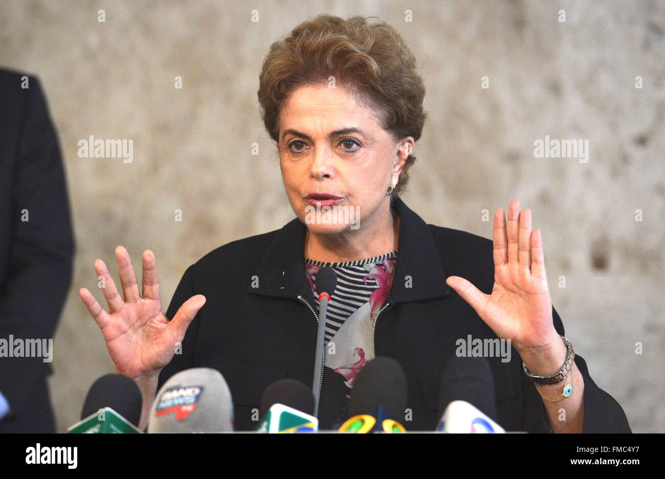 Brasilia, Brazil. 11th Mar, 2016. Brazilian President Dilma Rousseff ...