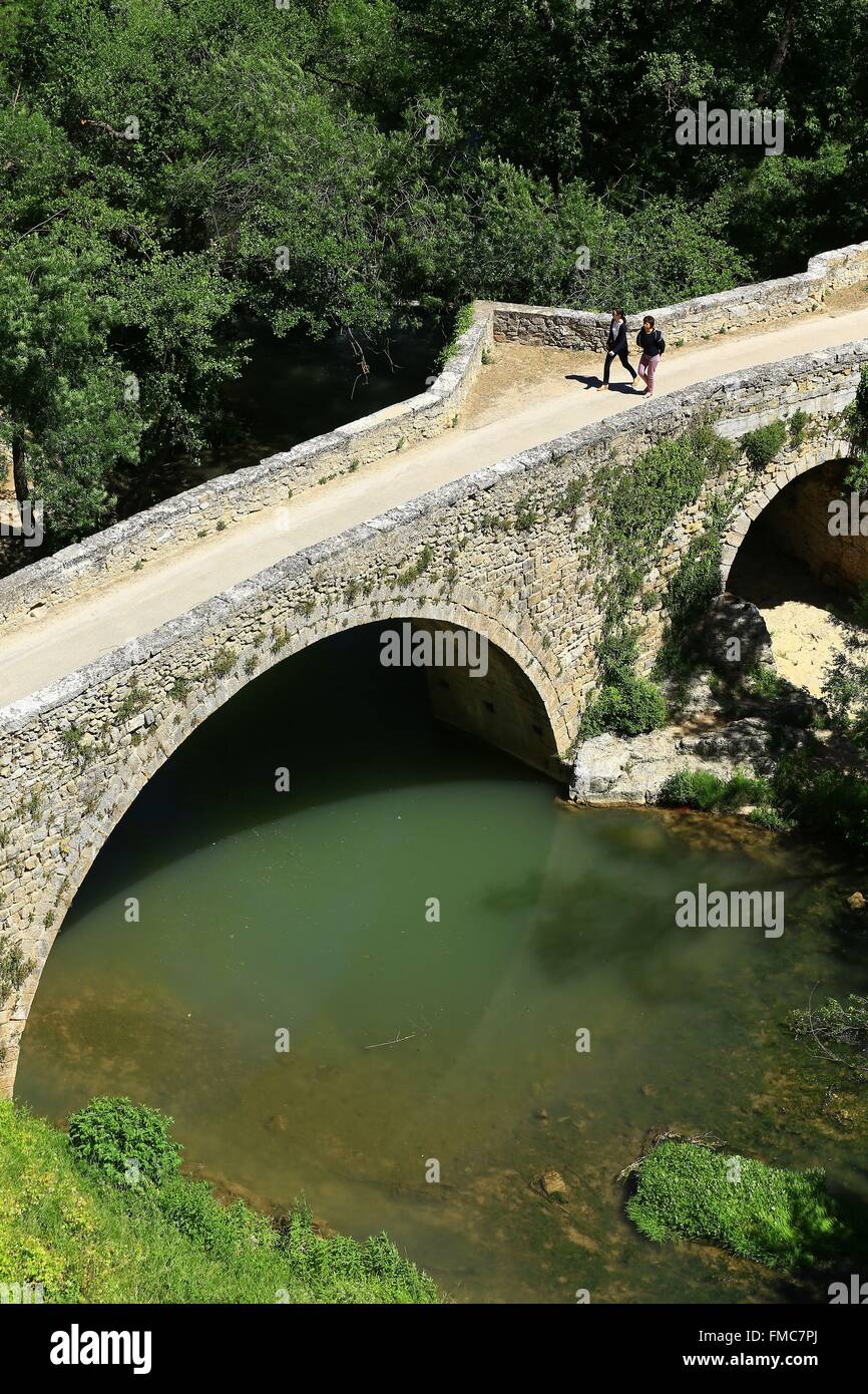 France, Var, Provence Verte, Entrecasteaux, the Saint Catherine bridge ...
