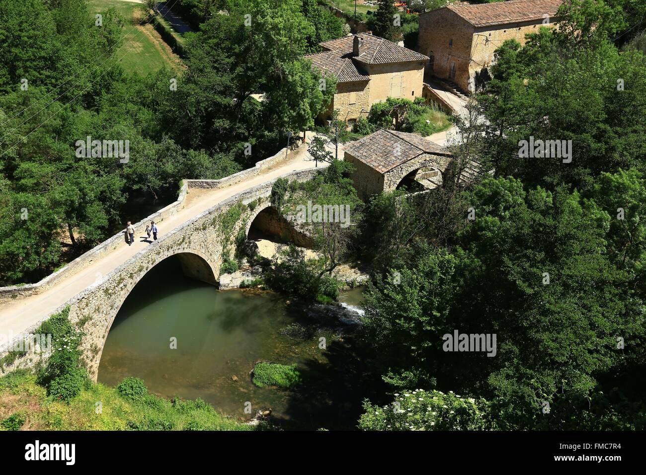 France, Var, Provence Verte, Entrecasteaux, the Saint Catherine bridge ...