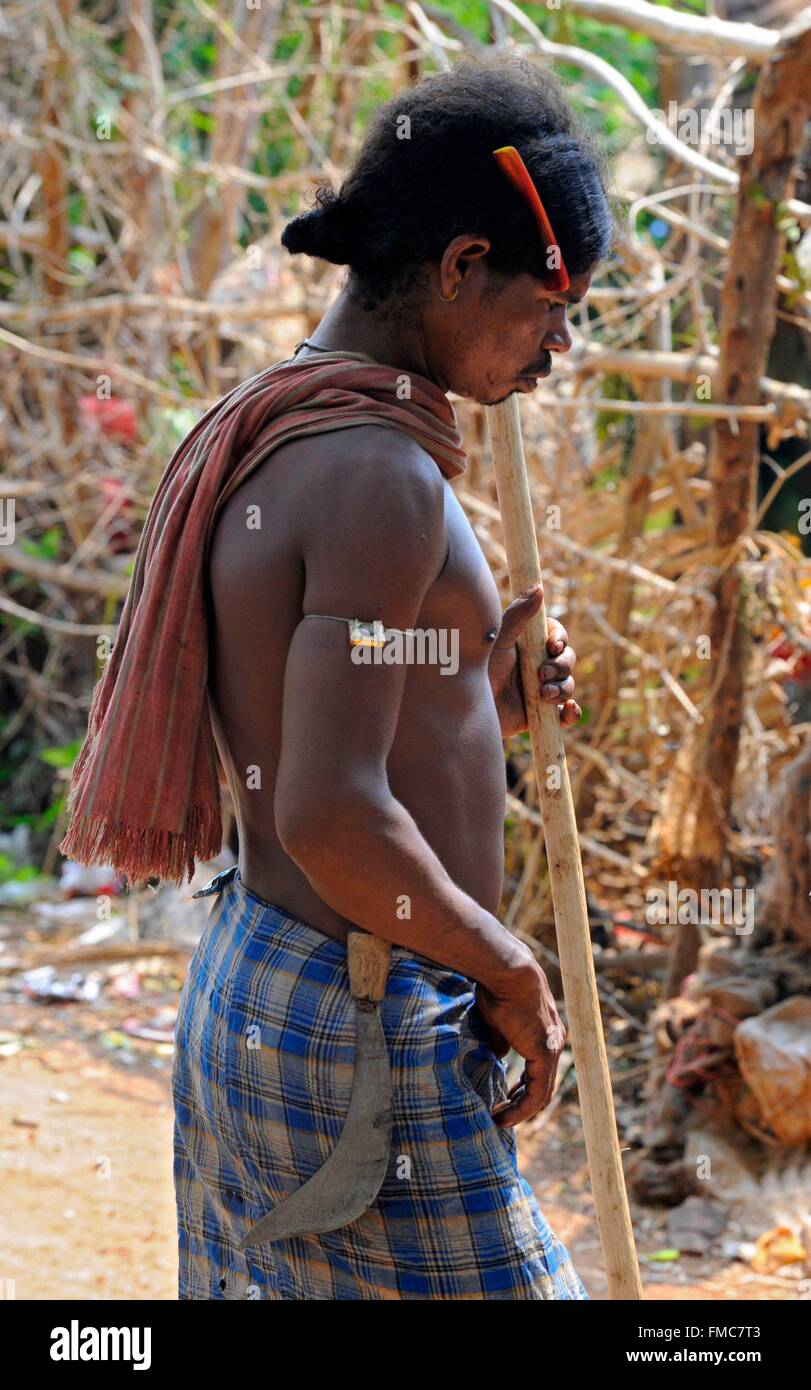 India, Odisha, man from Dongharia Kondh ethnic group Stock Photo - Alamy