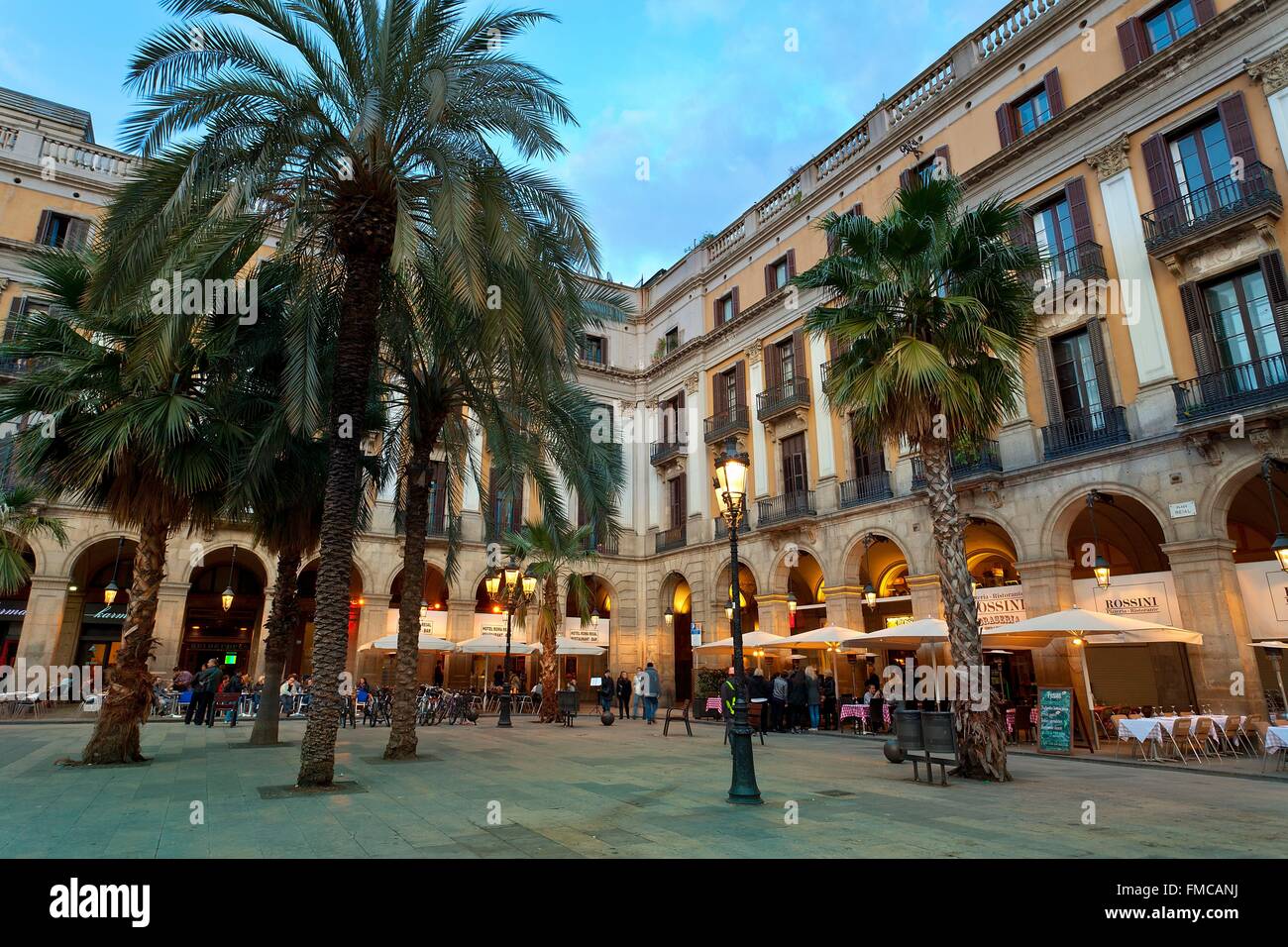 Spain, Catalonia, Barcelona, Placa Reial Stock Photo - Alamy