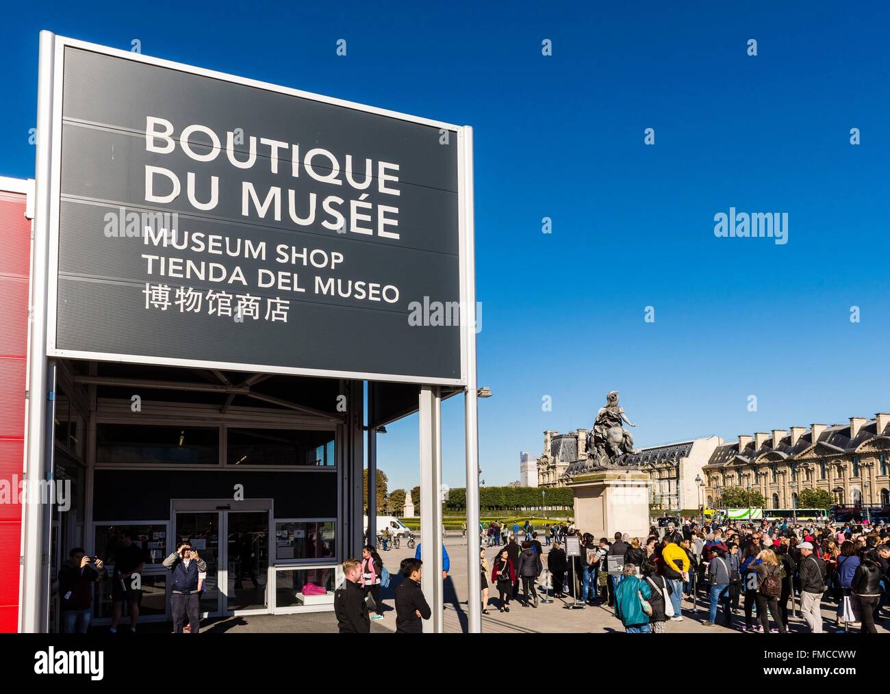 Sign louvre museum in paris hi-res stock photography and images - Alamy