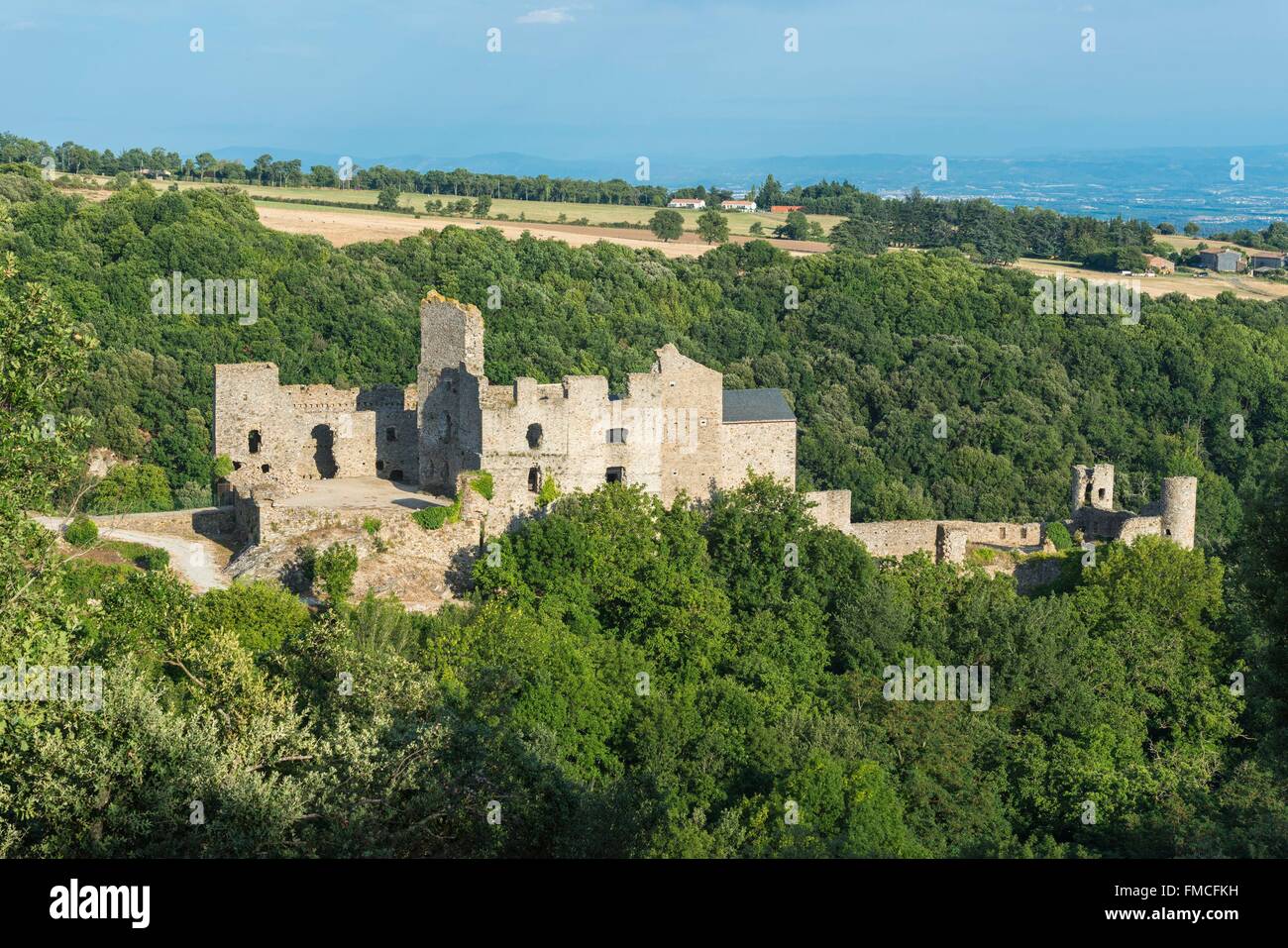 France, Aude, Cathare Country, Saissac village and its 10th century ...