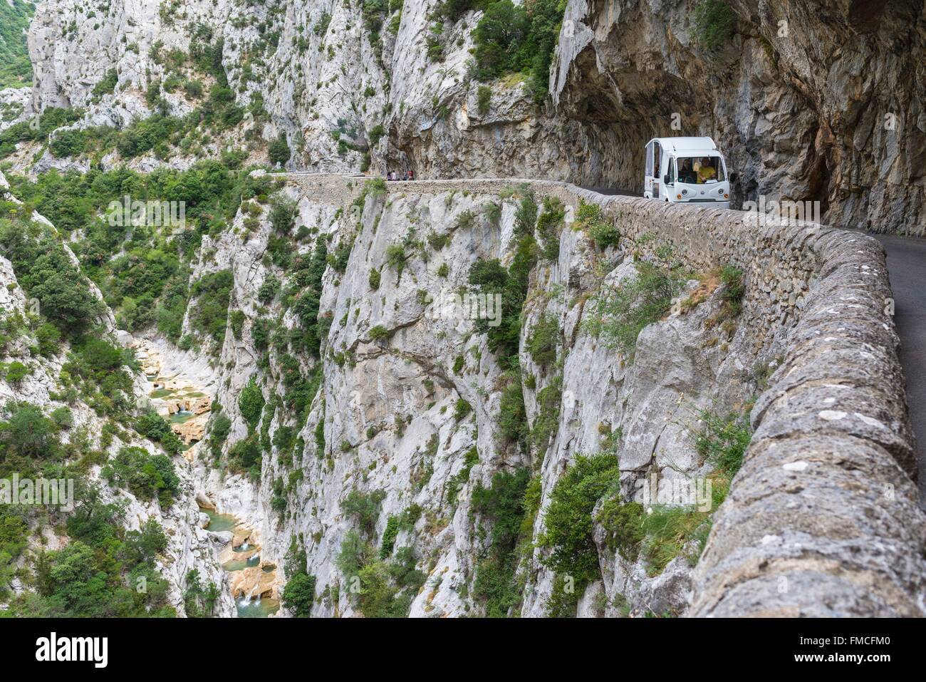 France, Aude, Cathare Country, Galamus Gorges between Aude and Pyrenees ...