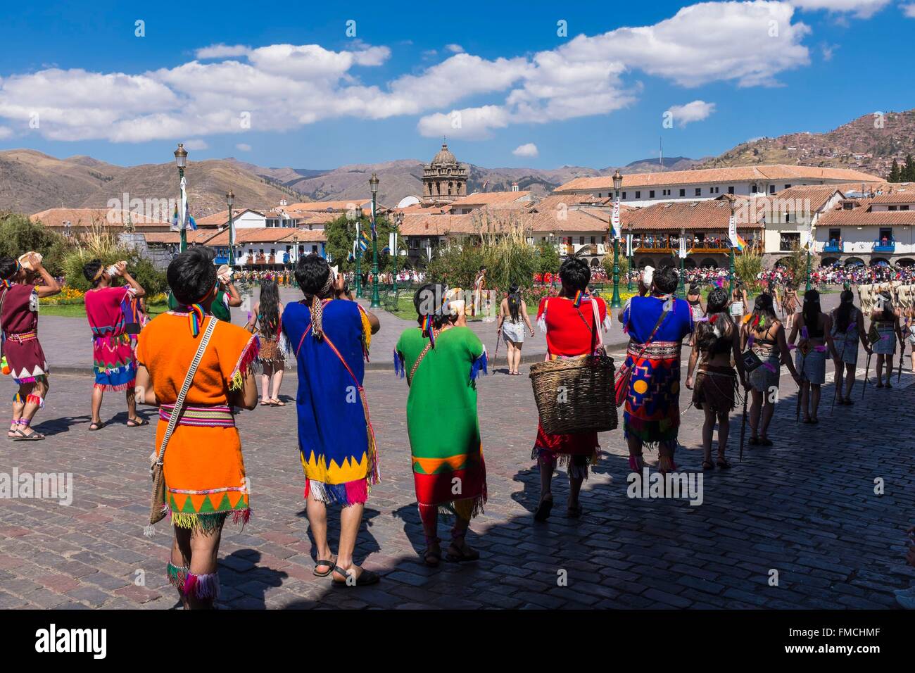 Peru, Cusco Province, Cusco, listed as World Heritage by UNESCO, Inti ...