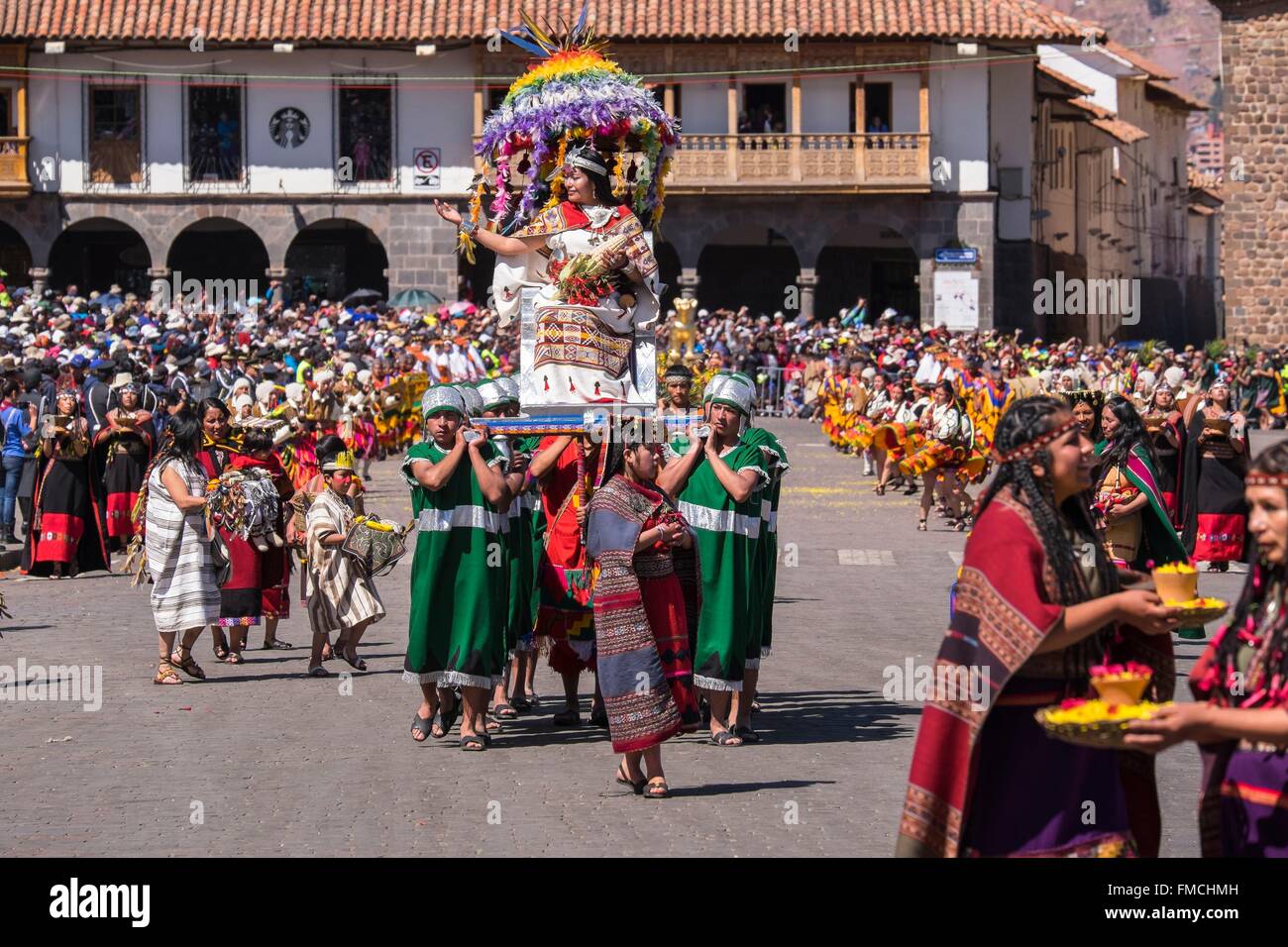 Peru, Cusco Province, Cusco, listed as World Heritage by UNESCO, Inti ...
