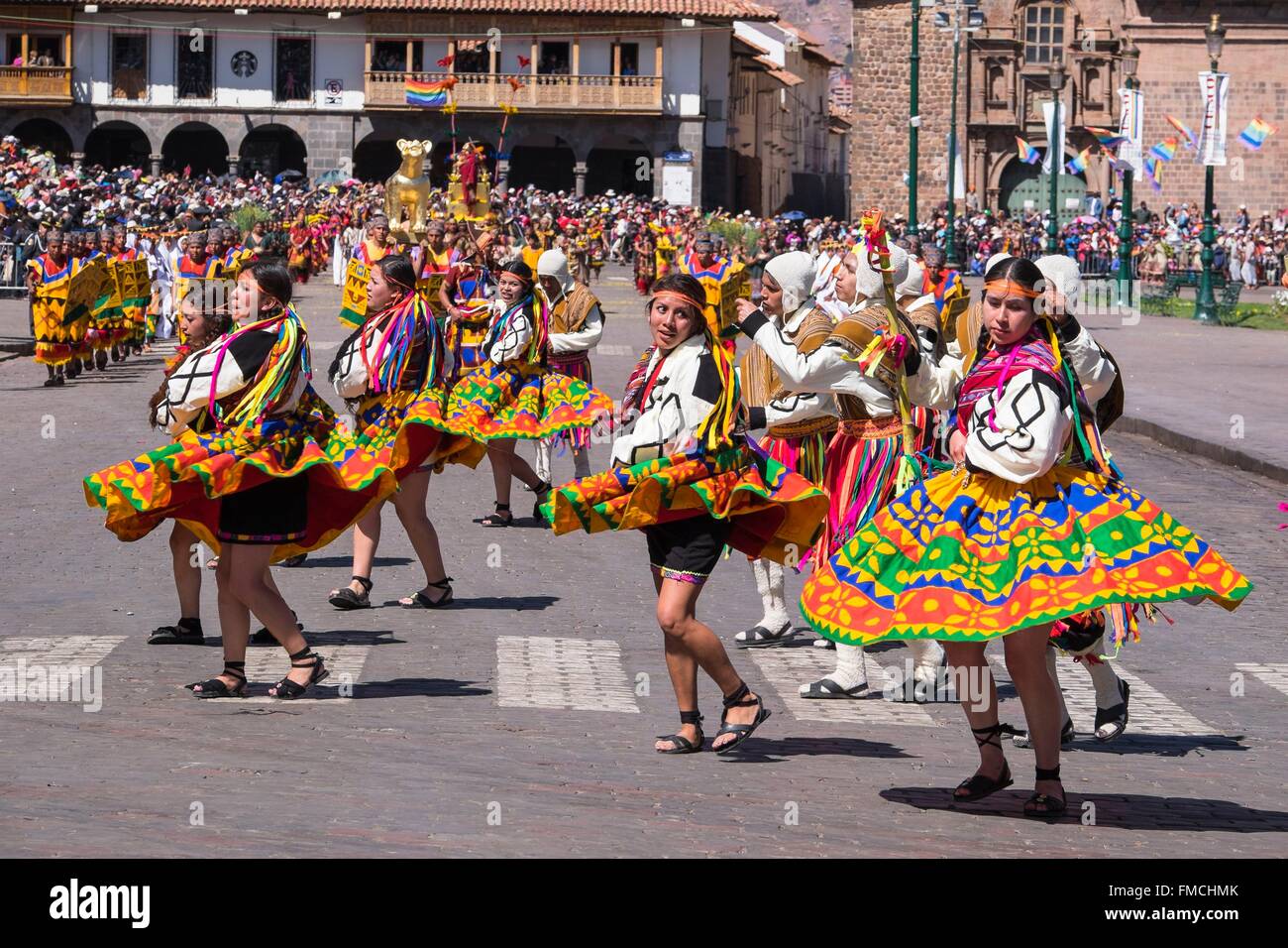 Peru, Cusco Province, Cusco, listed as World Heritage by UNESCO, Inti ...