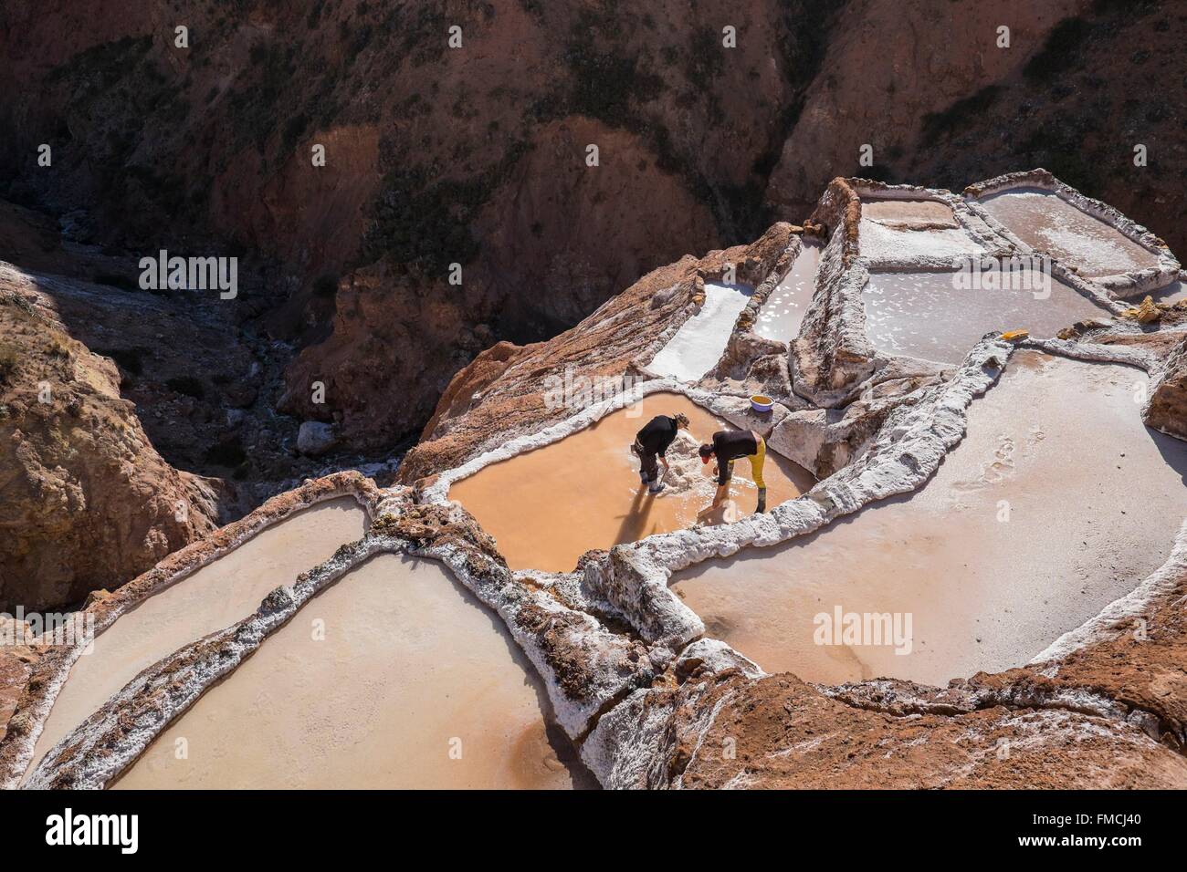 Peru, Cusco Province, Incas Sacred Valley, Maras, salt marshes in ...