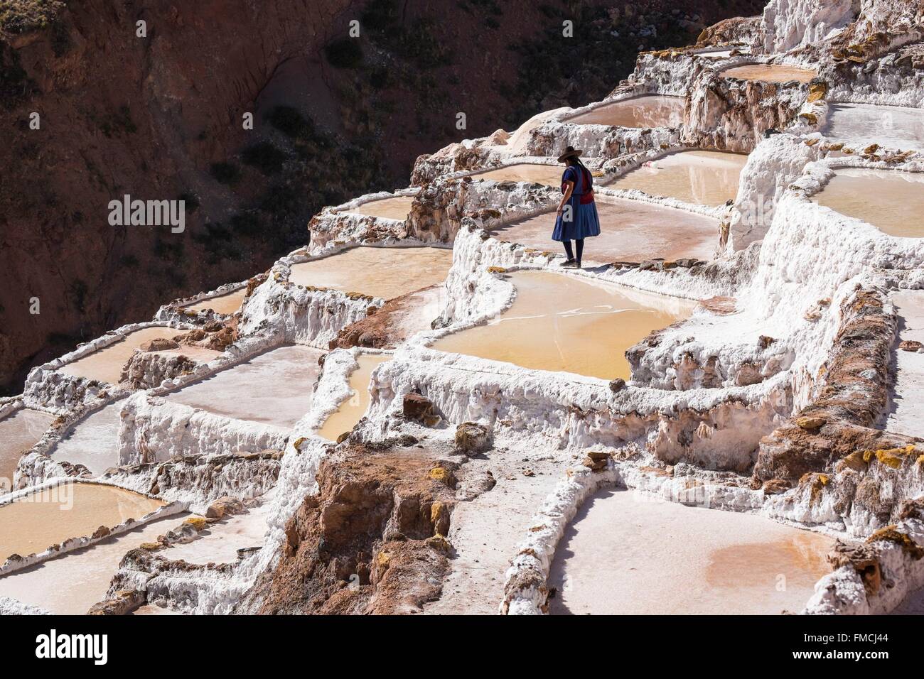 Peru, Cusco Province, Incas Sacred Valley, Maras, salt marshes in ...