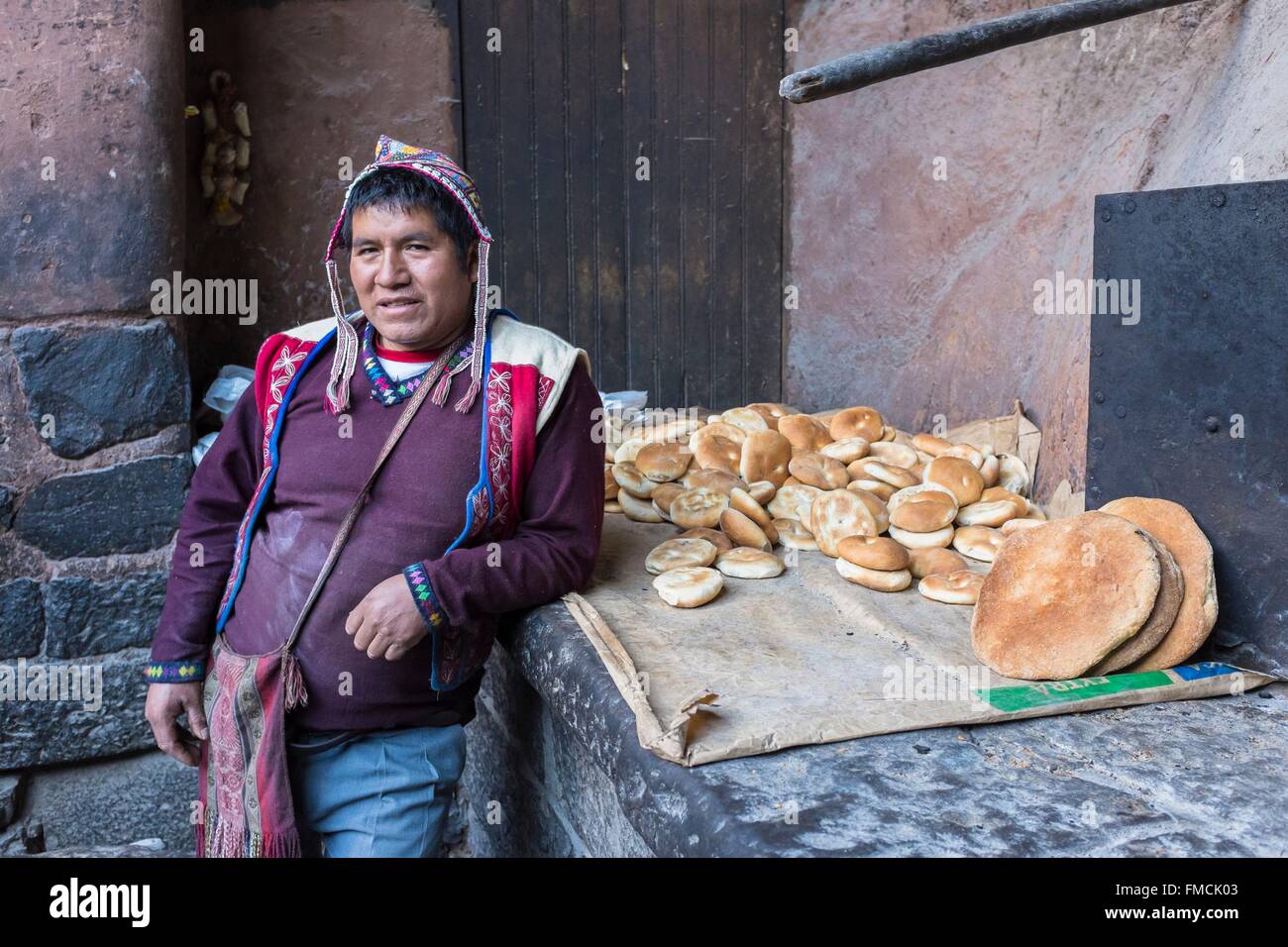 Peru, Cusco Province, Incas Sacred Valley, Pisac, colonial oven, 1830 ...