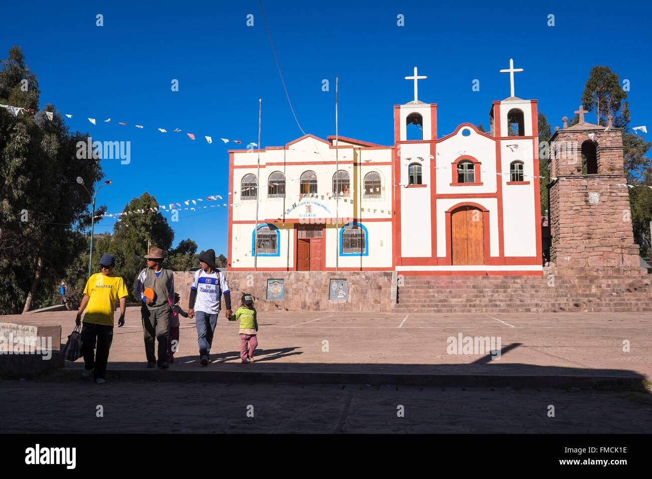 Peru, Puno Province, Titicaca lake, Capachica peninsula, Llachon ...