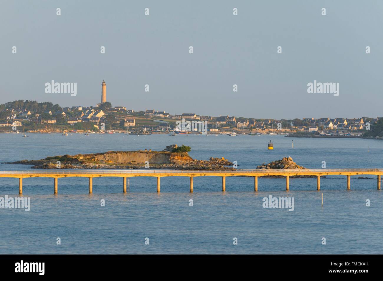 France, Finistere, Iroise Sea, Roscoff, the channel of Batz island ...