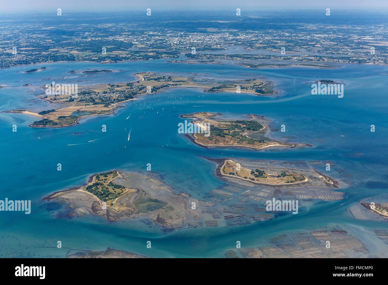 France, Morbihan, Gulf of Morbihan, Godec, Ilur, Iluric and Arz islands ...