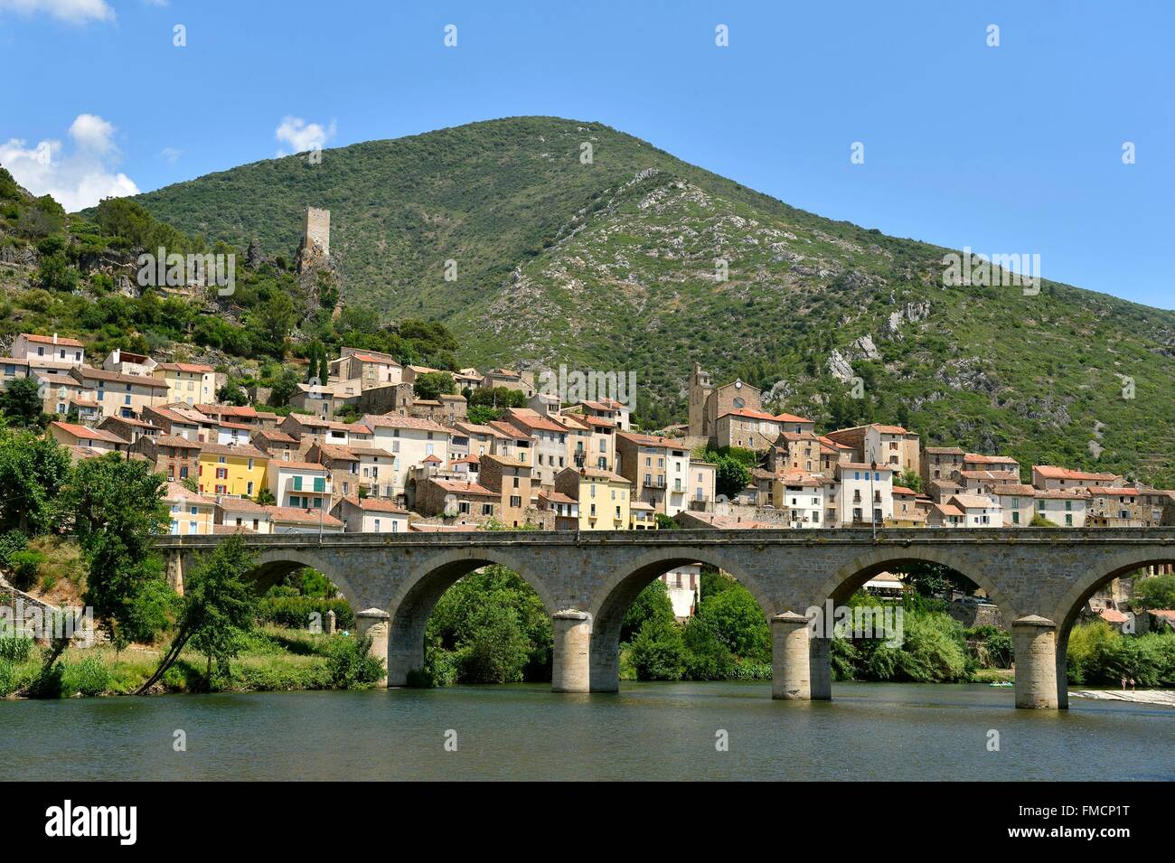 Roquebrun village hi-res stock photography and images - Alamy