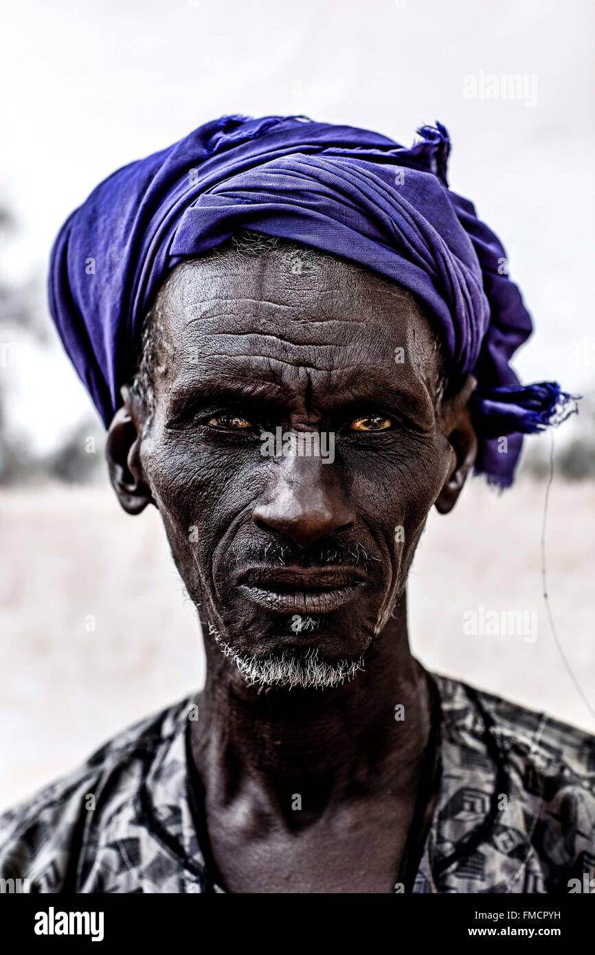 Senegal, Sahel, Ferlo region, Widou Thiengoly, Peul man Stock Photo - Alamy