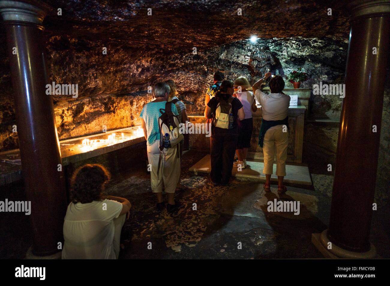 Israel, Haifa, Mount Carmel, the Cave of Elijah Stock Photo - Alamy