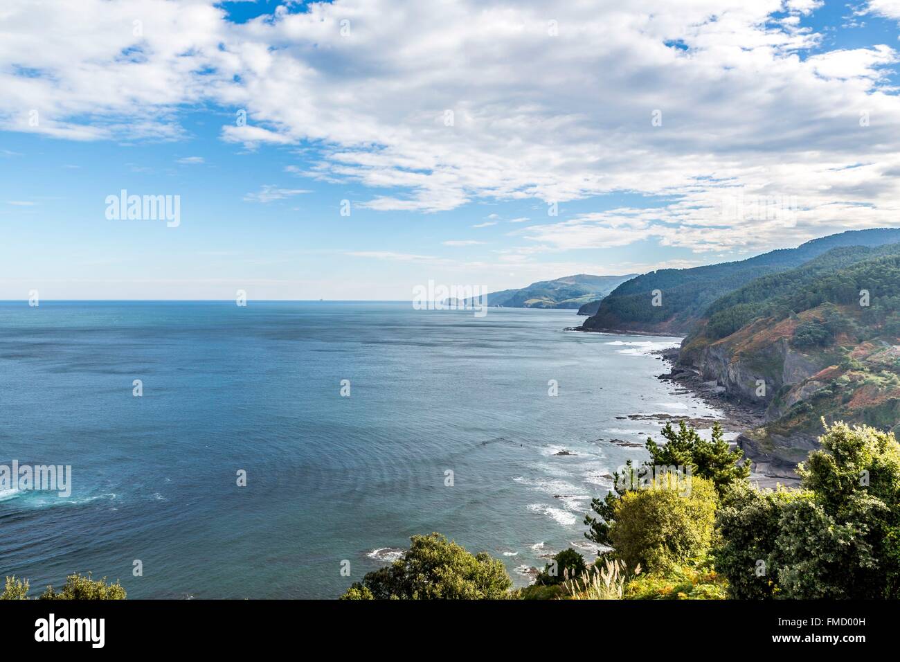 Spain, Basque Country, Bizkaia, Lemoiz, view of the coast Stock Photo ...