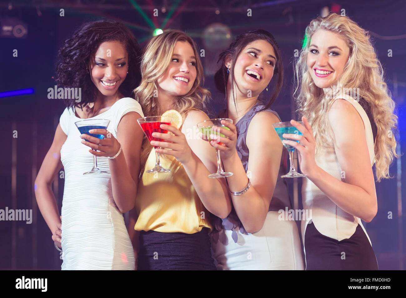 Pretty girls with cocktails Stock Photo - Alamy