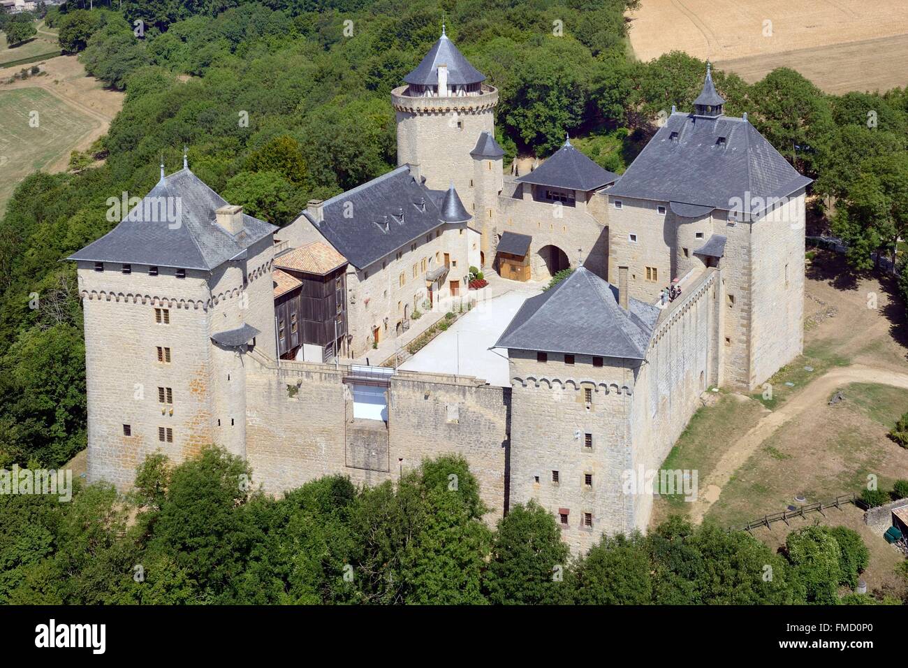 France, Moselle, Manderen, the castle of Malbrouck Stock Photo - Alamy