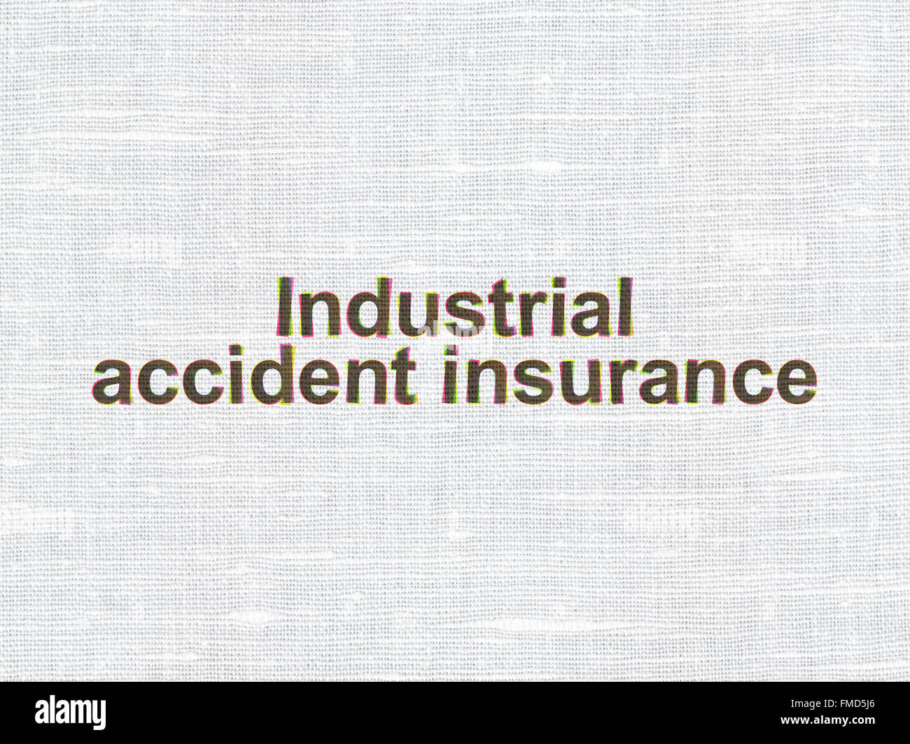 Insurance concept: Industrial Accident Insurance on fabric texture ...