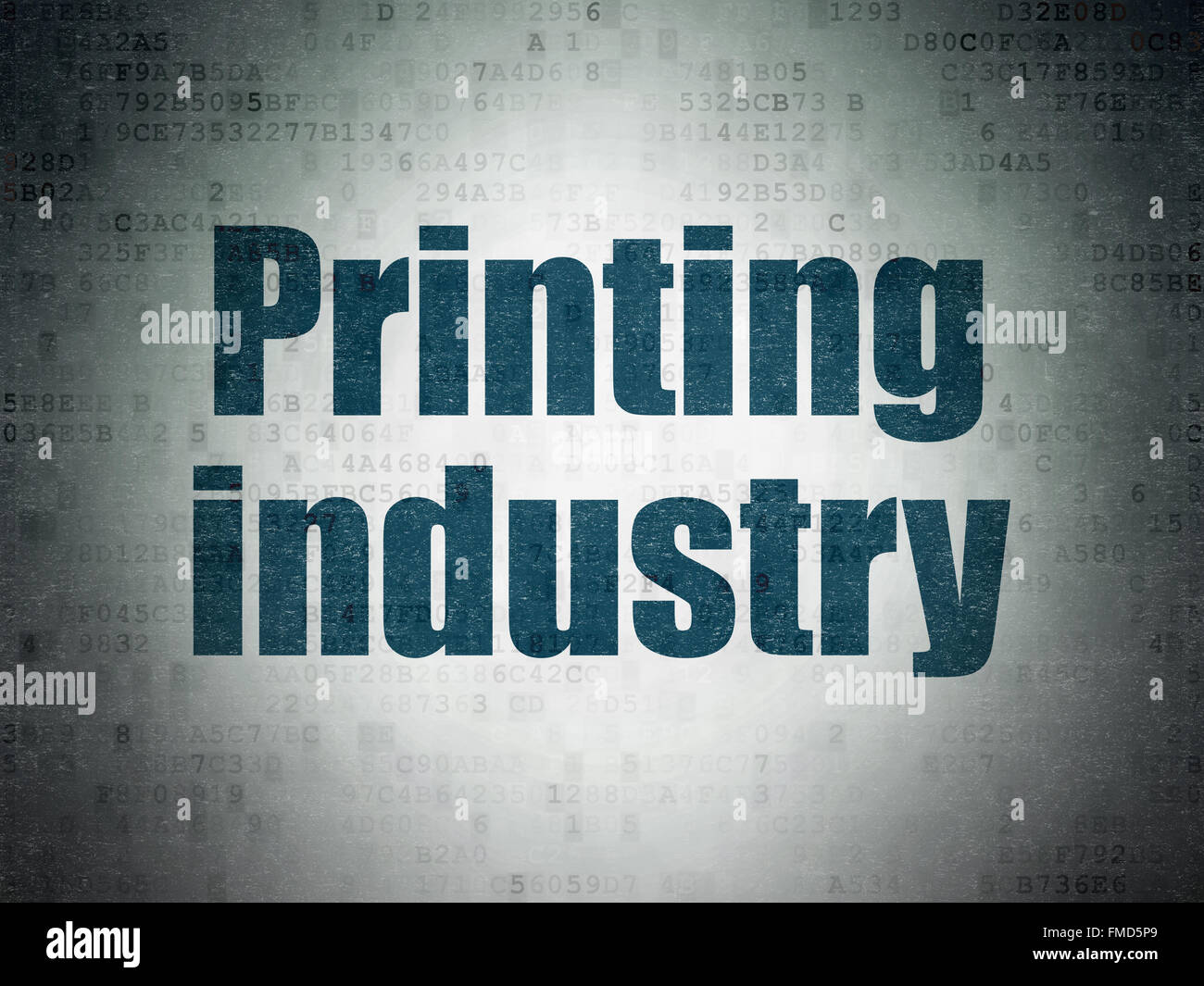 Industry concept: Printing Industry on Digital Paper background Stock ...