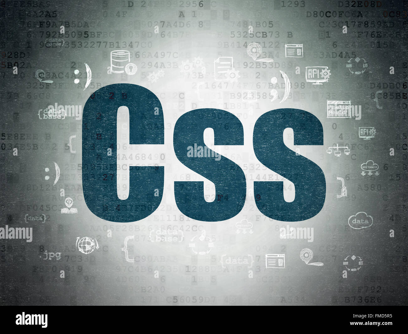 Software concept: Css on Digital Paper background Stock Photo - Alamy