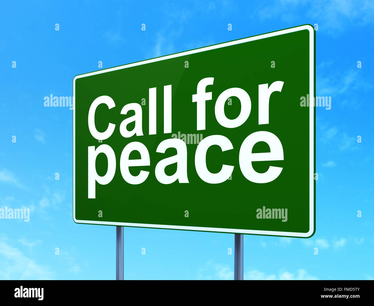 Politics concept: Call For Peace on road sign background Stock Photo ...