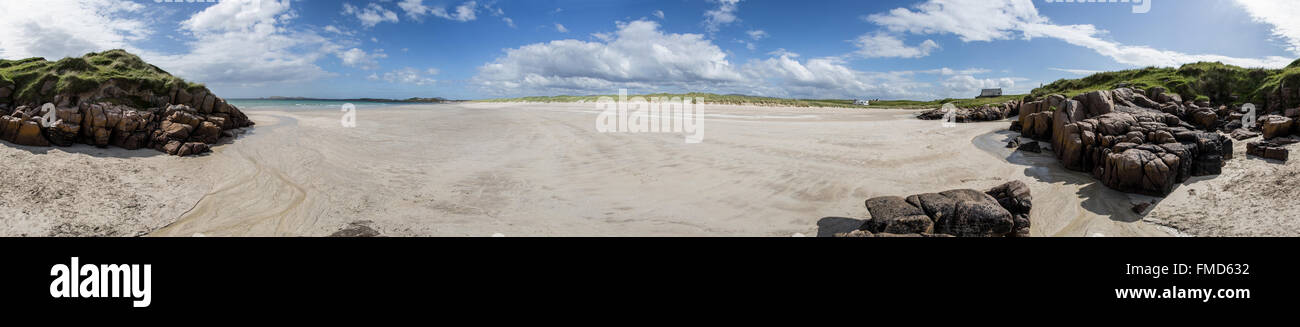 360° Panorama shot on Carrickfinn Beach, County Donegal. Showing the ...