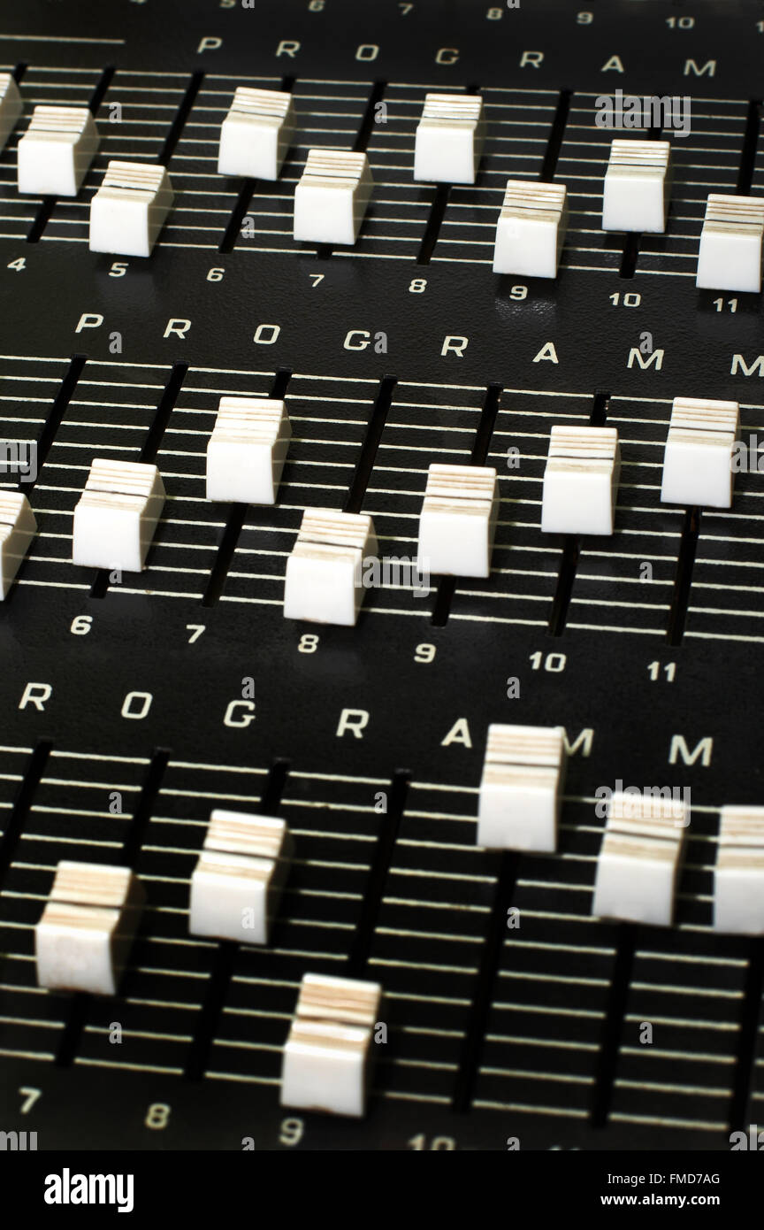 Control panel in a audio recording studio Stock Photo - Alamy