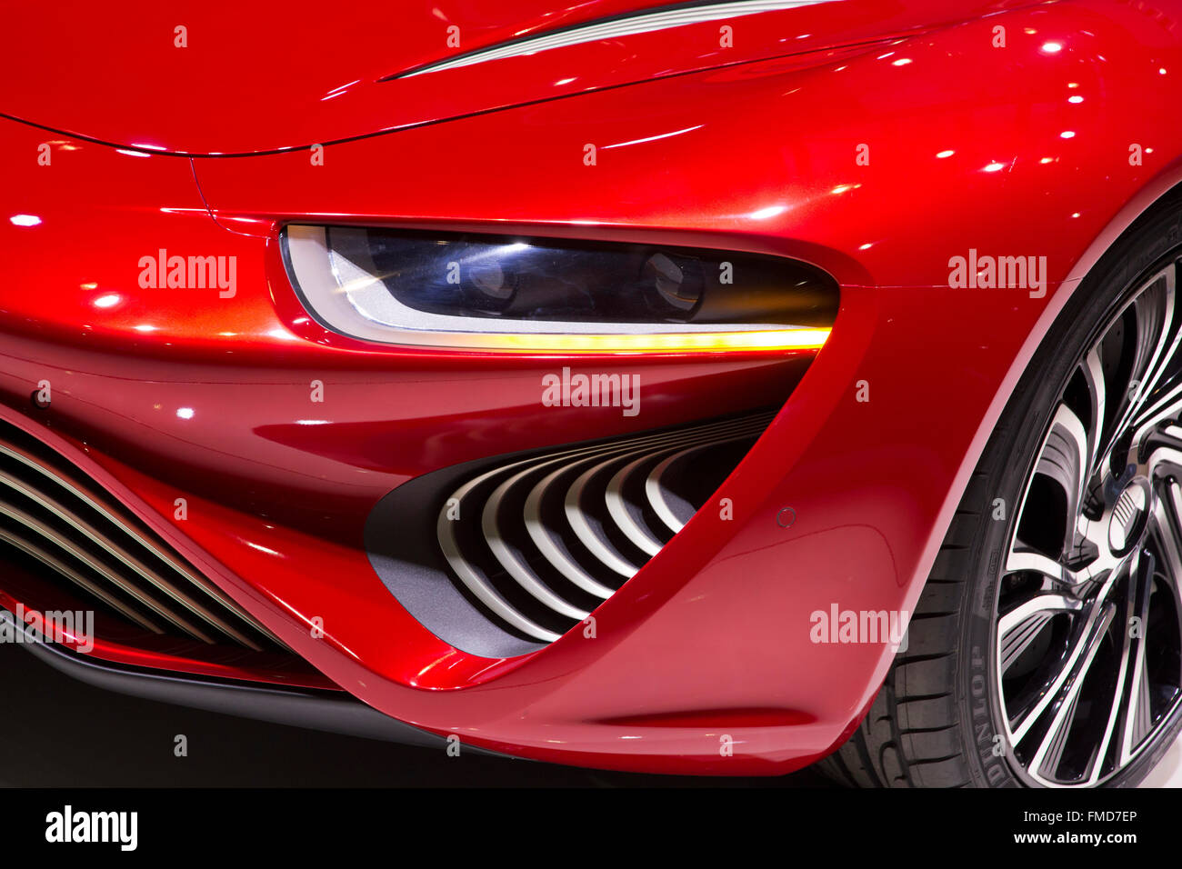 NanoFlowcell QUANT FE electric flow cell car at the Geneva Motor Show ...