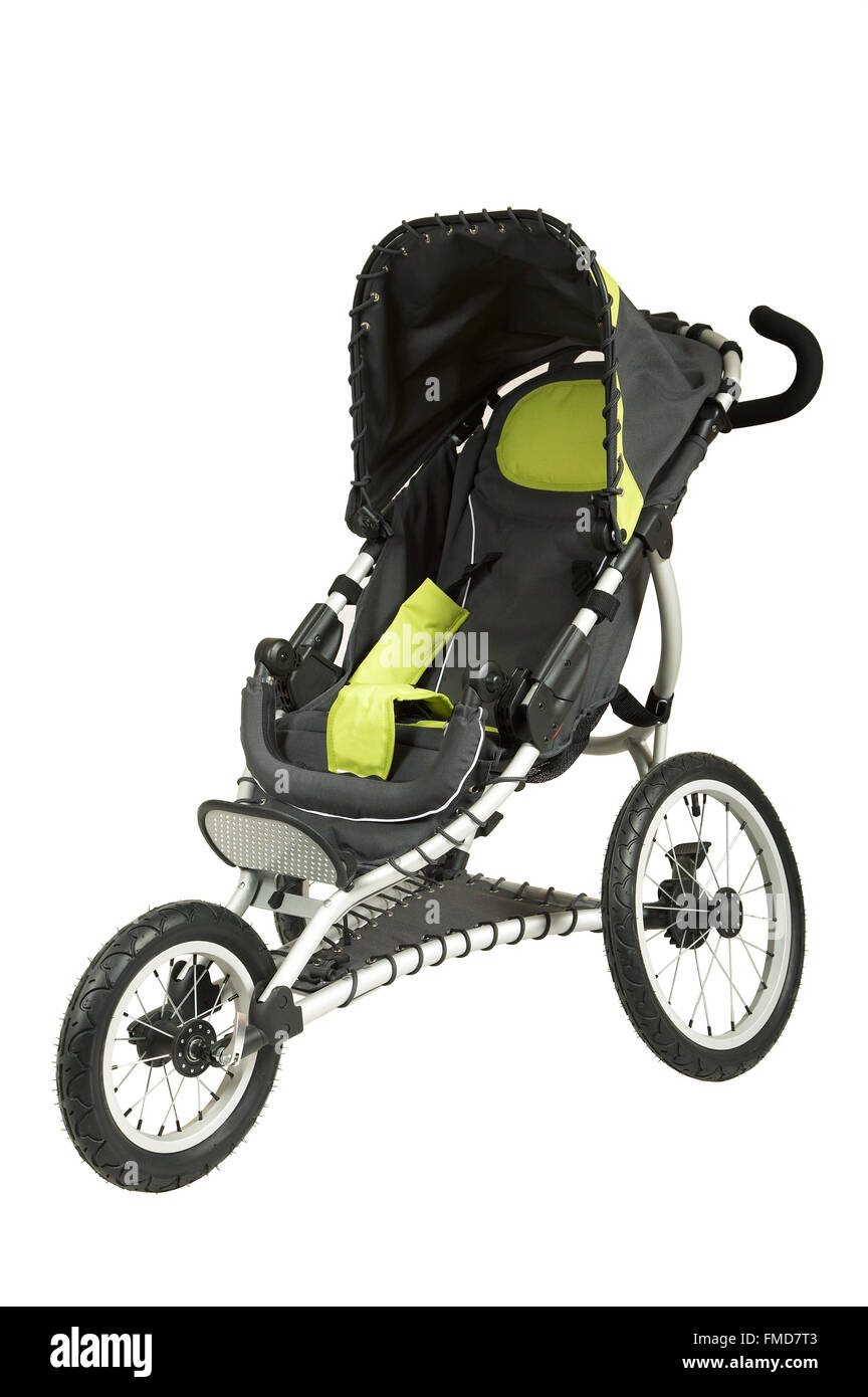 Modern beautiful perambulator on a white background Stock Photo - Alamy